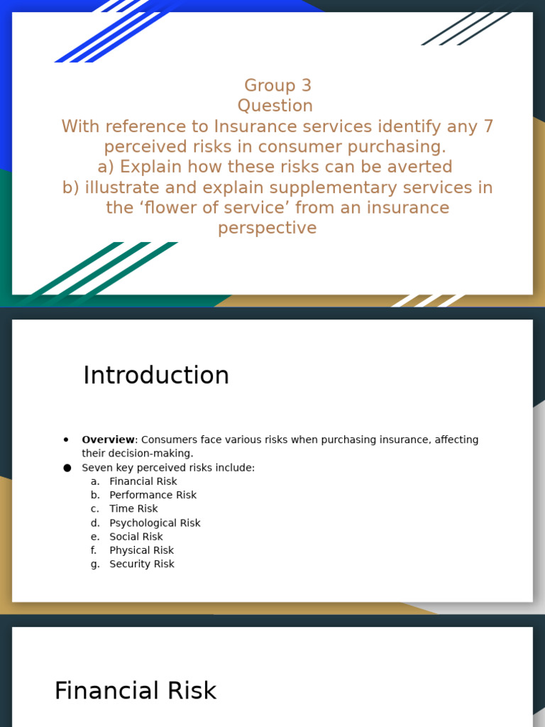 Group 3 Question With Reference To Insurance Services Identify Any 7 ...
