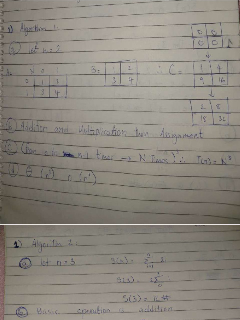 Algo Sheet 2 Answers | PDF