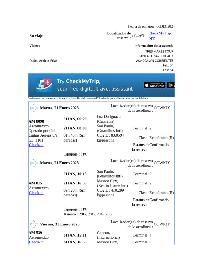 Su Viaje: Checkmytrip App | PDF | Aviación | Aviación Civil