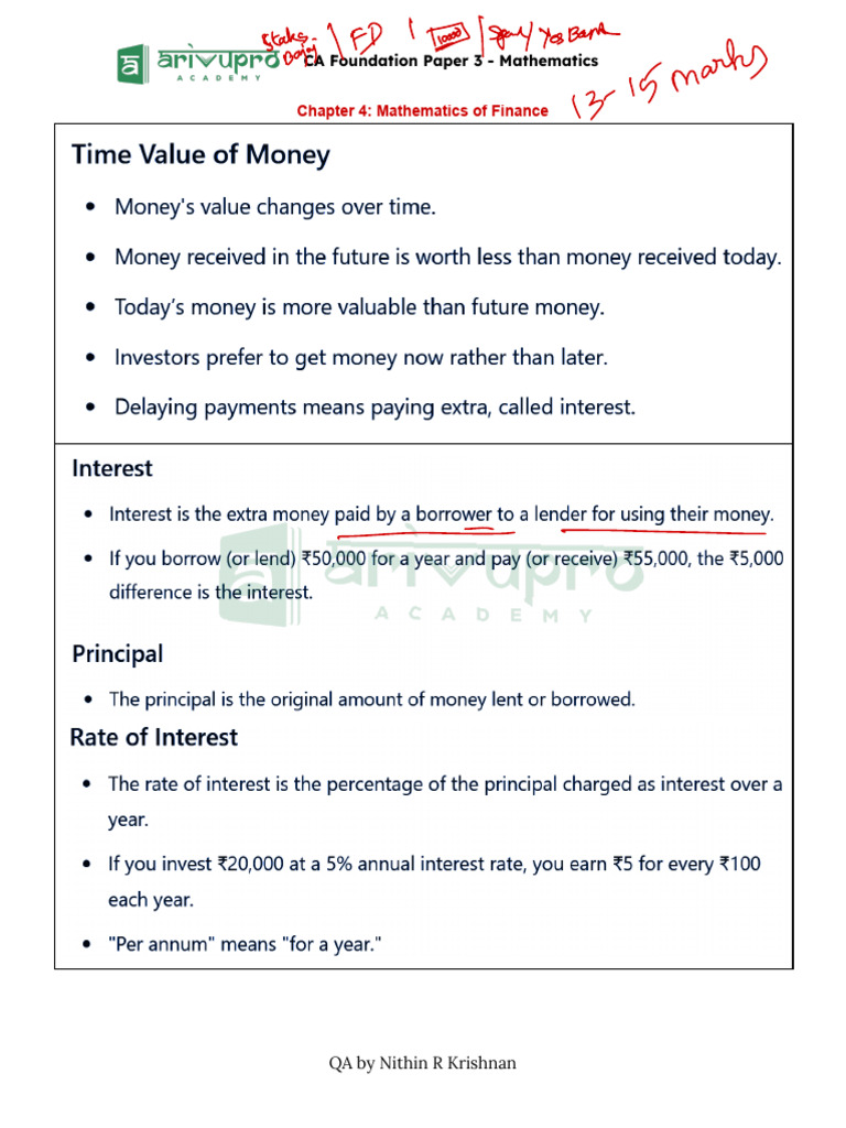 Chapter 4 - Mathematics of Finance Simple Interest (2) (1) 2 | PDF