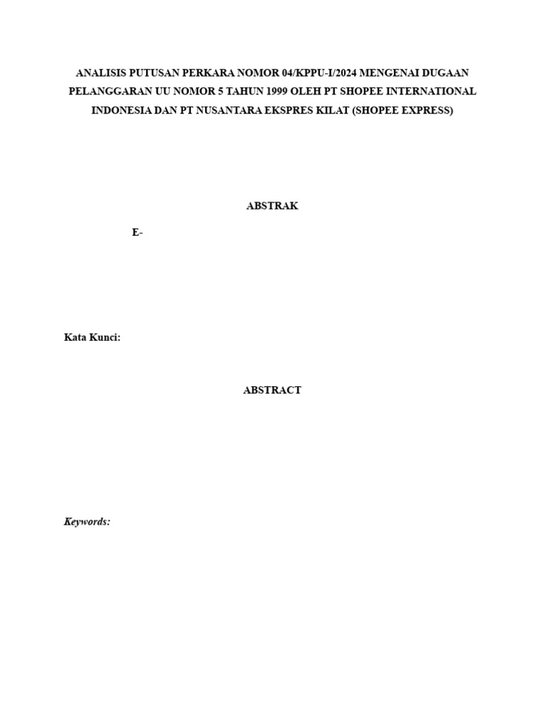 Analisis Putusan Perkara Nomor 04 | PDF