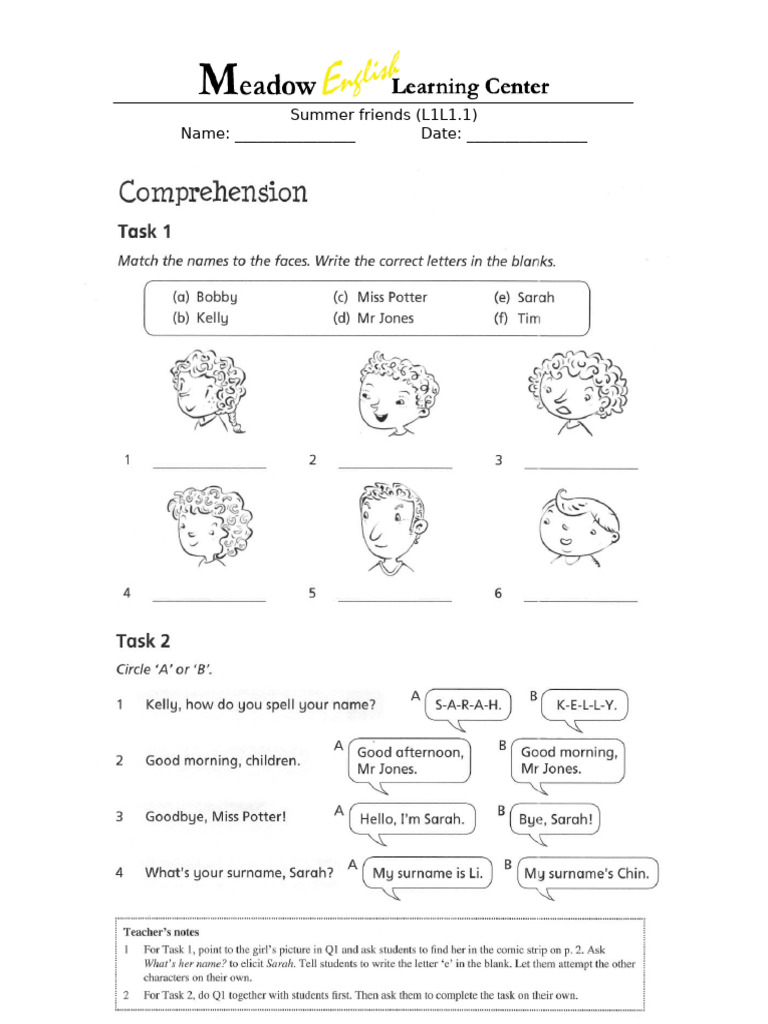 Summer1.1 Reading | PDF