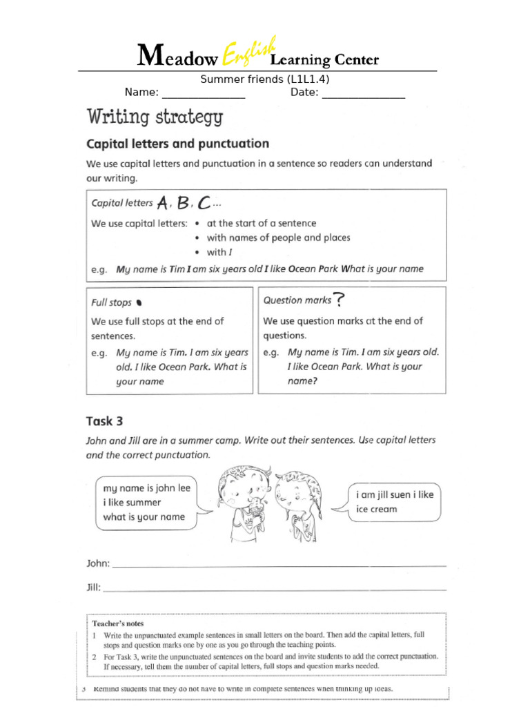 Summer1.2 Writing | PDF