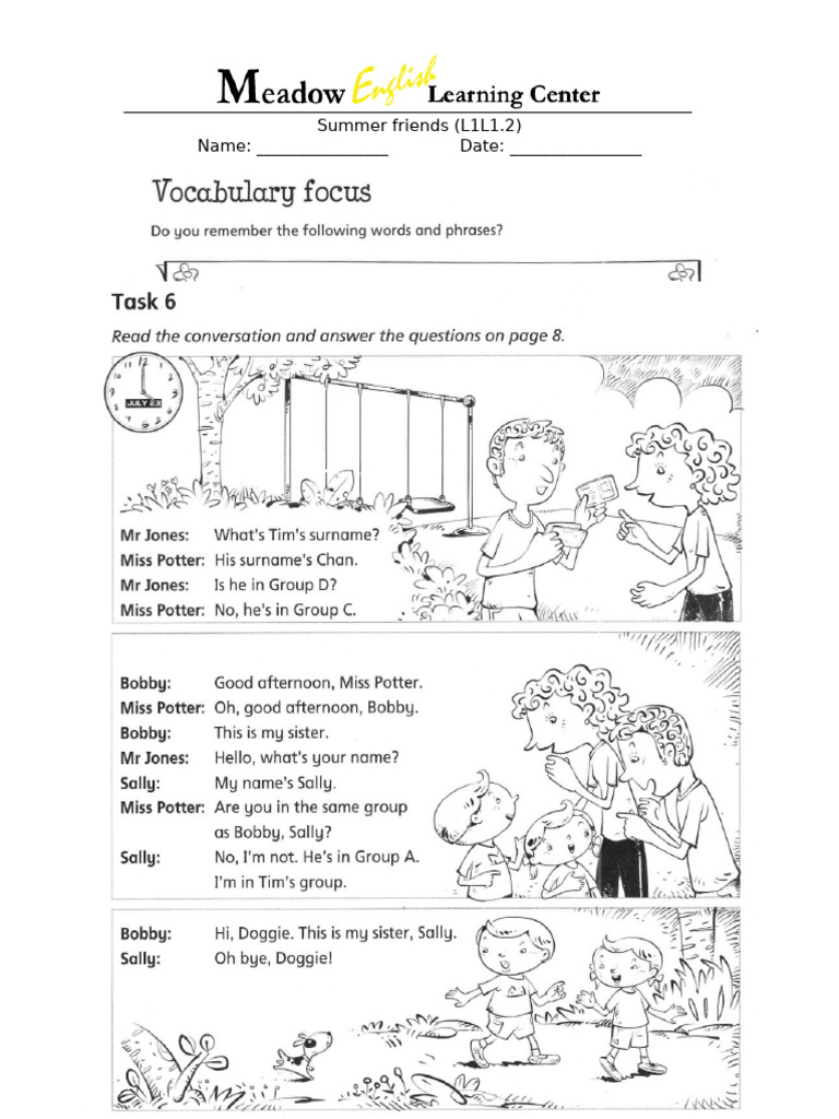 Summer1.1 2 Vocabulary | PDF