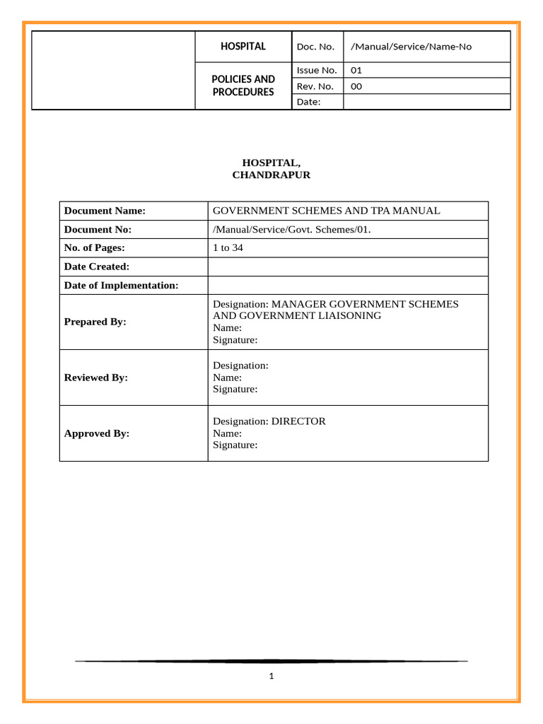 SAMPLE SOP For Government Schemes and TPA | PDF | Health Sciences ...
