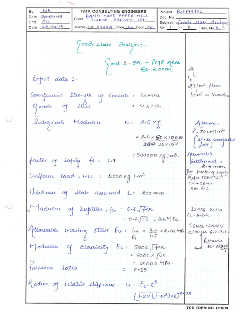 Grade Slab Thickness Check | PDF