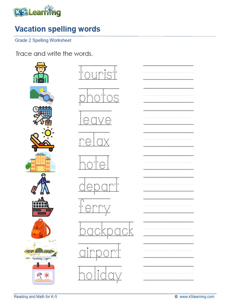 Grade 2 Trace Write Words CJN | PDF