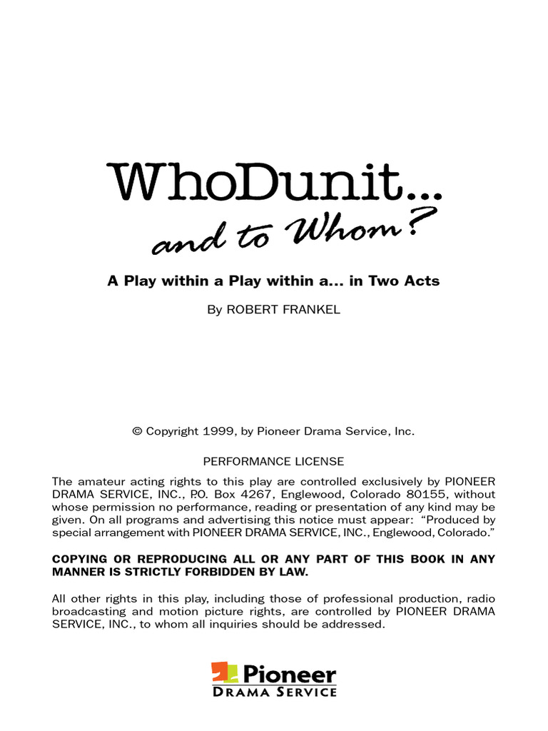 Script Preview 308858 WHODUNIT Script Sample | PDF