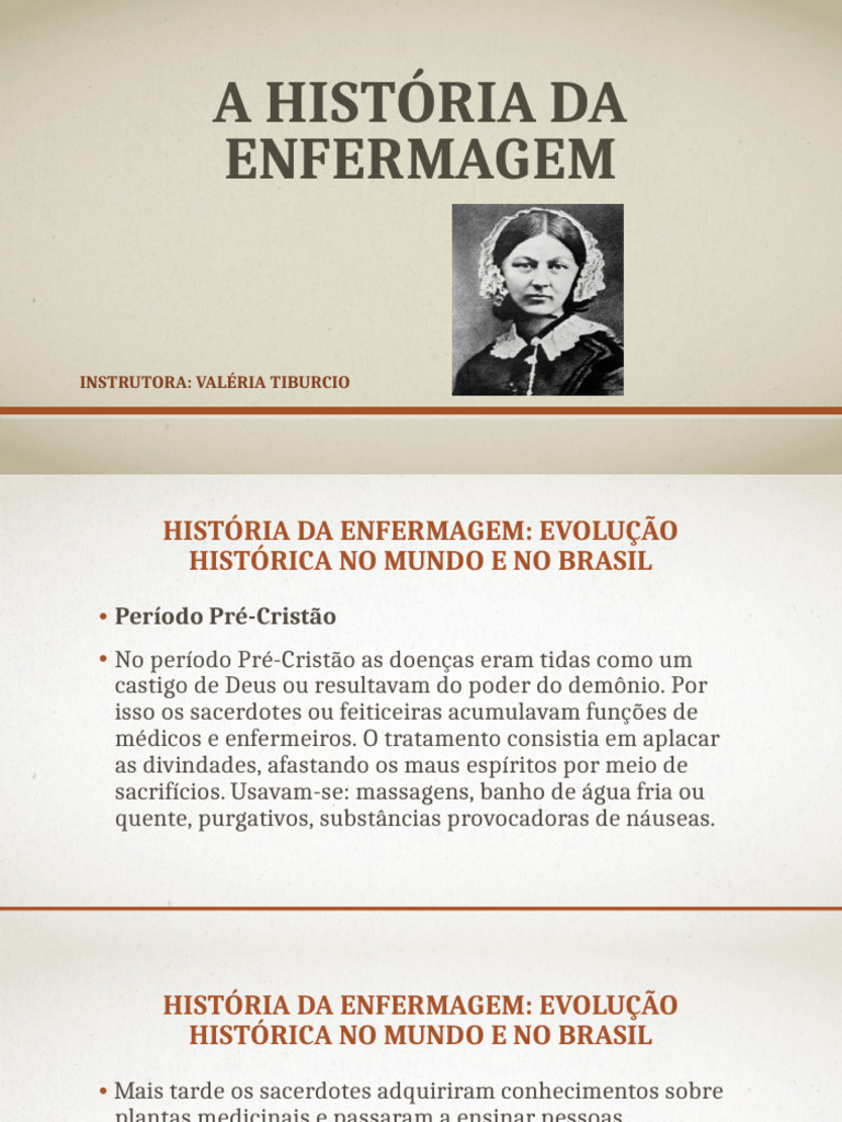 Evolução da Enfermagem no Mundo e Brasil | PDF | Florence Nightingale ...