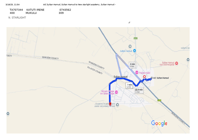 Directions to New Starlight Academy | PDF