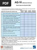 AQ10 Child | PDF | Autism | Psychiatry Related Fields