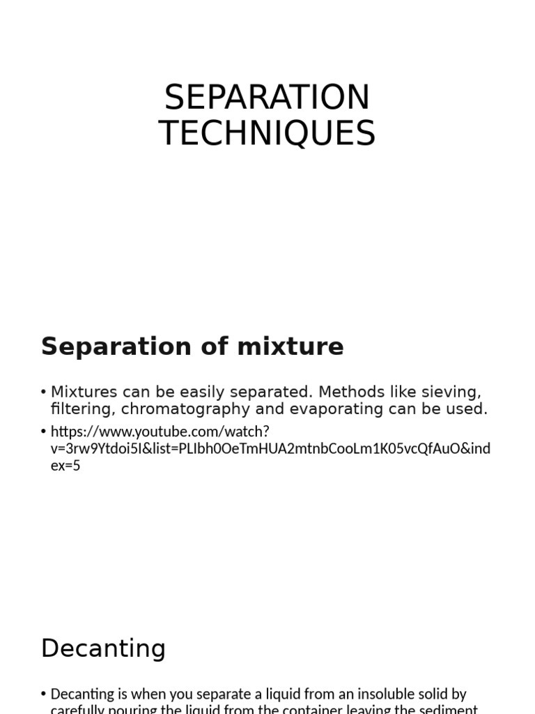 Separation Techniques | PDF | Filtration | Boiling