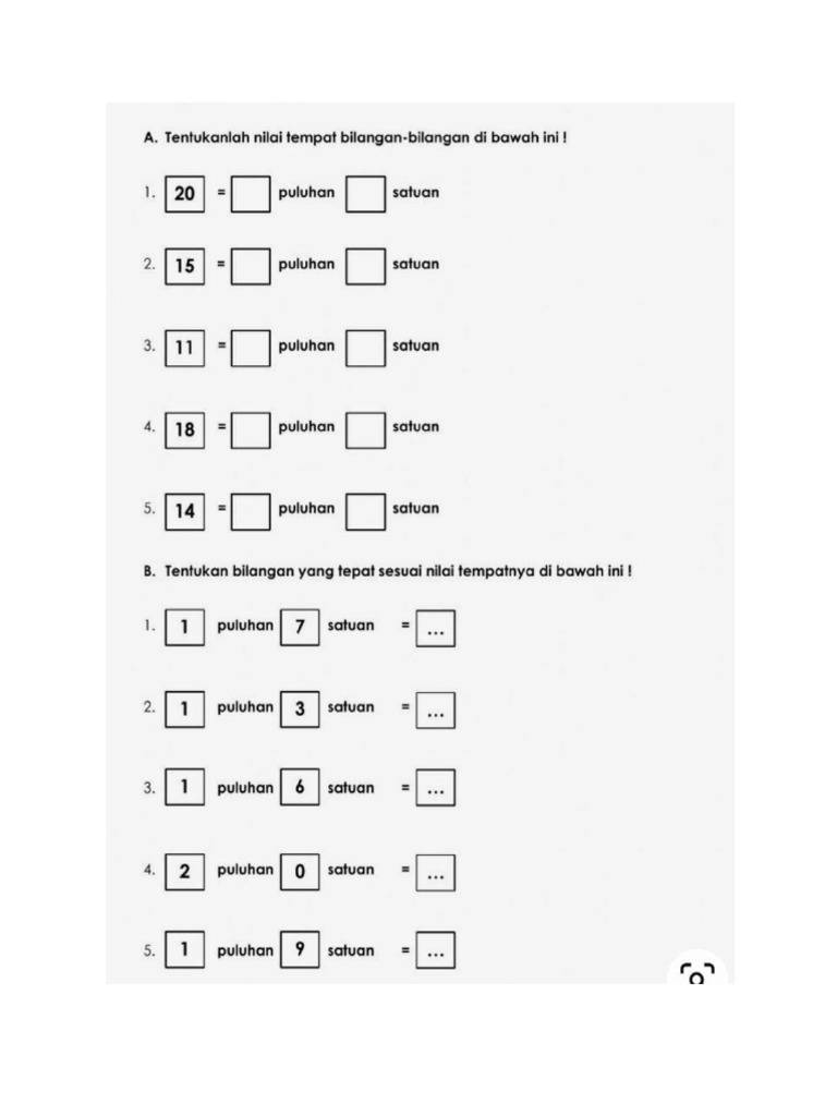 Latihan Soal Kelas 1 | PDF