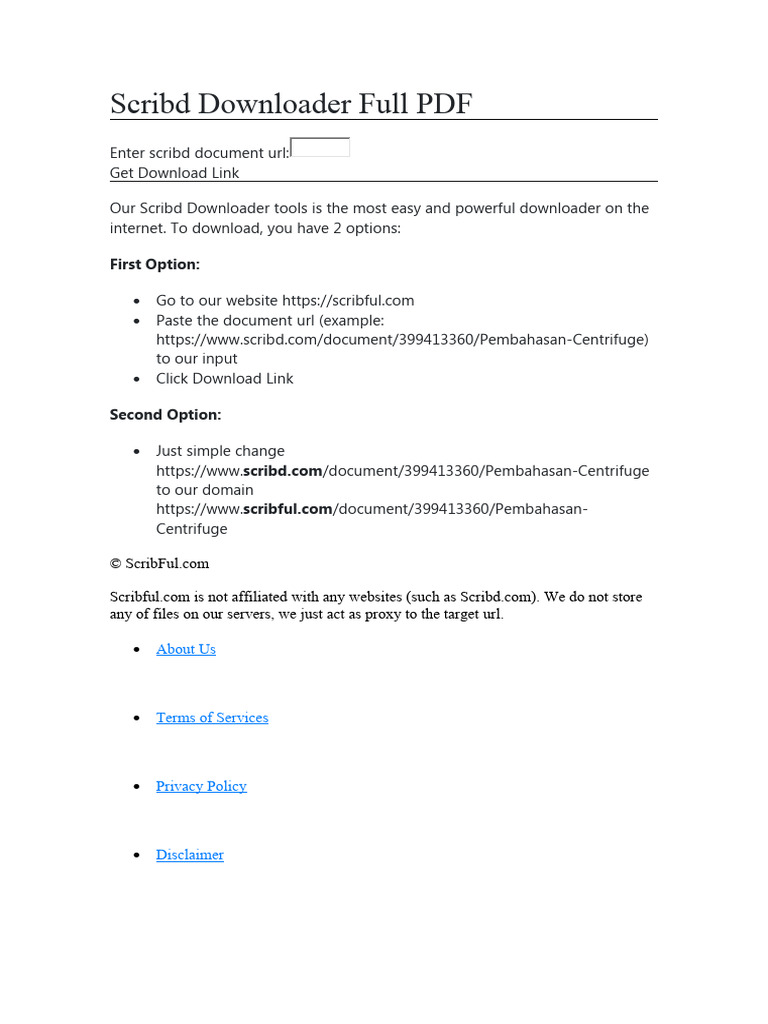 Scribd Downloader Instructions | PDF