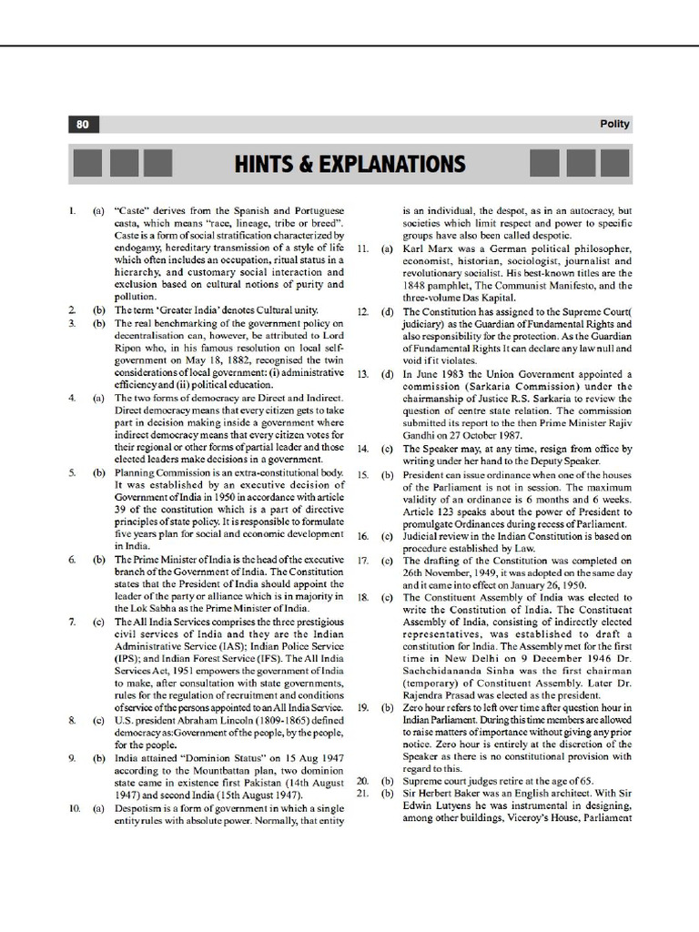 Polity Answers | PDF