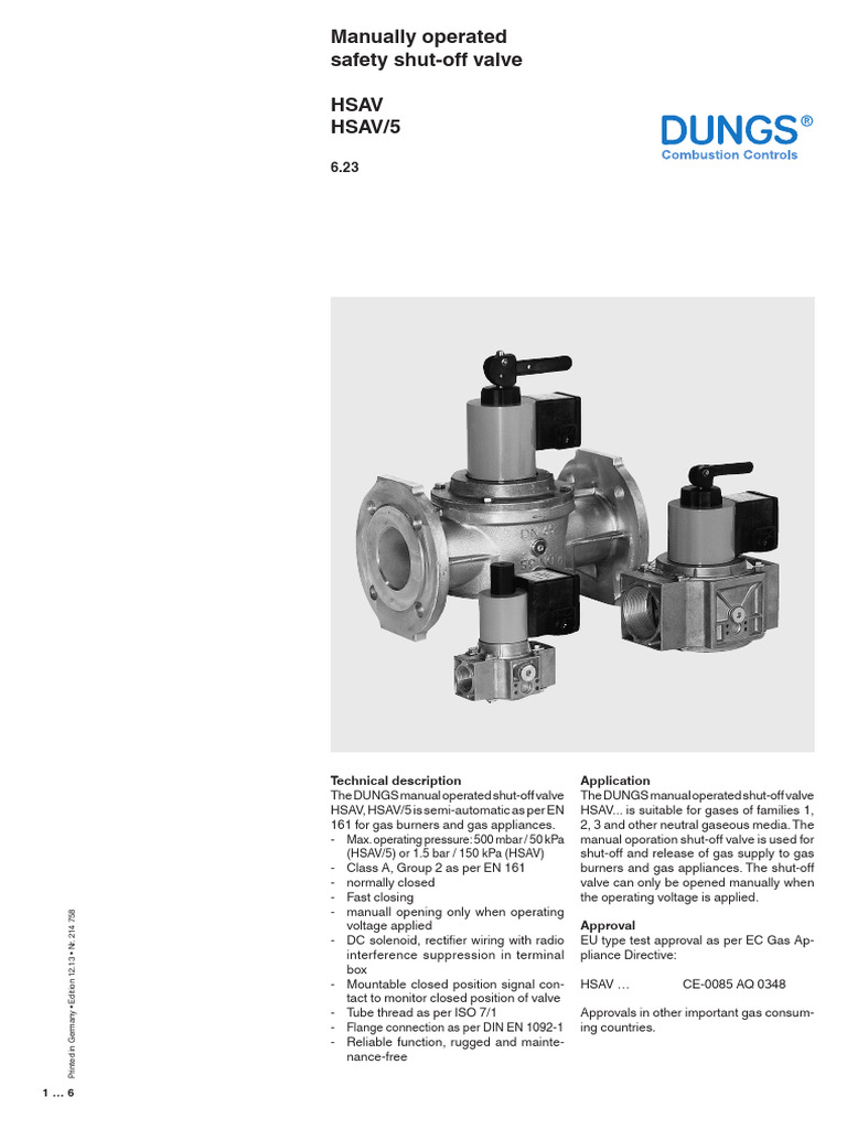 HSAV Manual Shut-Off Valve Overview | PDF | Valve | Switch