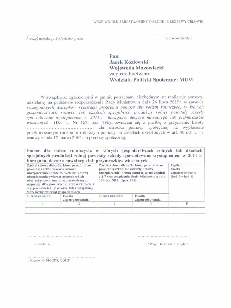 Załącznik Do Pisma | PDF