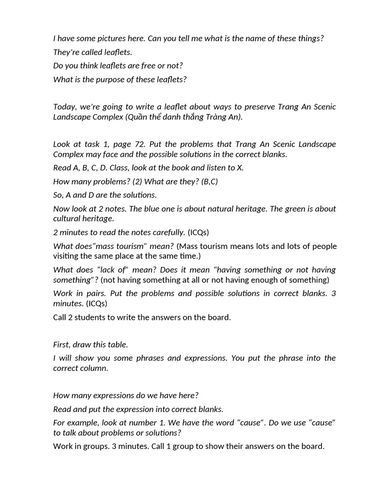 Script - U6 - Lesson 6 - Writing | PDF