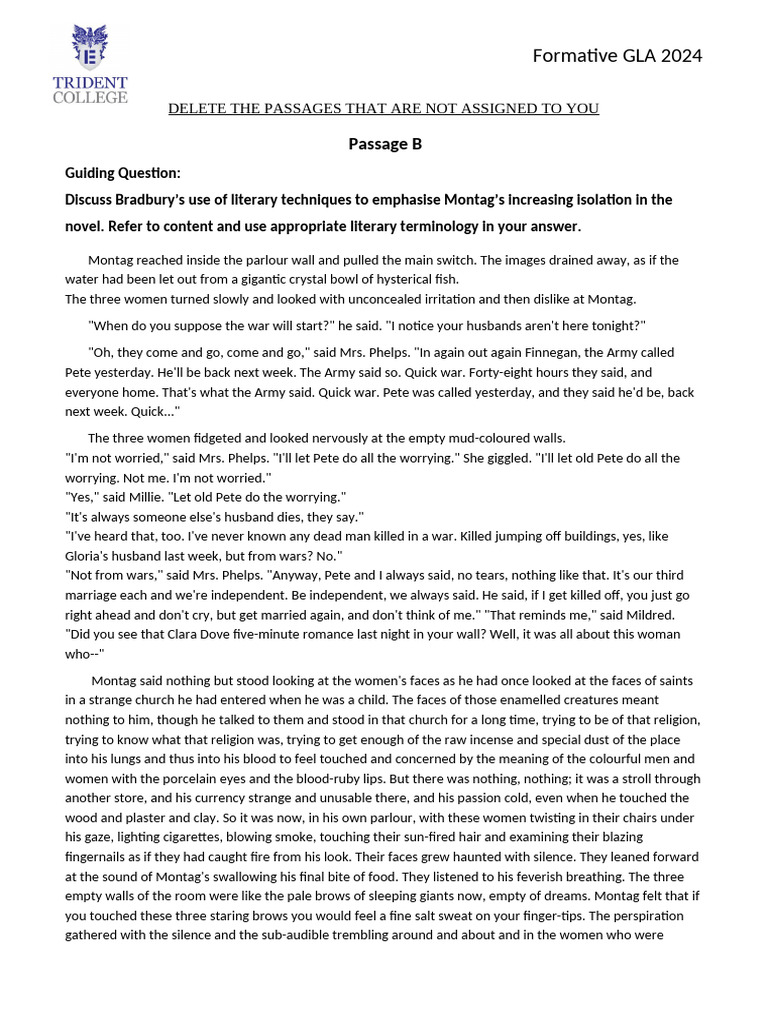 GLA Formative and Group Work Template | PDF