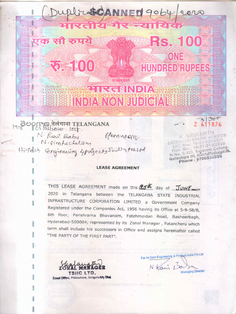 TSIIC Lease Agreement 1 1 | PDF