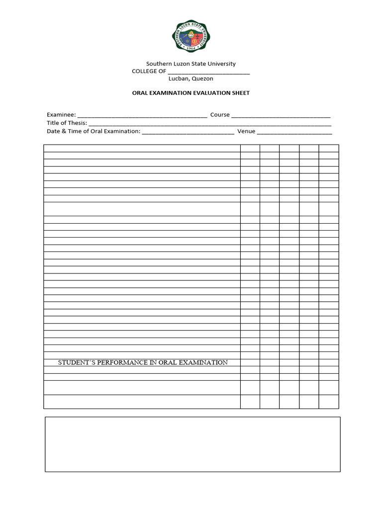 AA INS 3.02F3 Oral Examination Evaluation Sheet | PDF | Theory ...