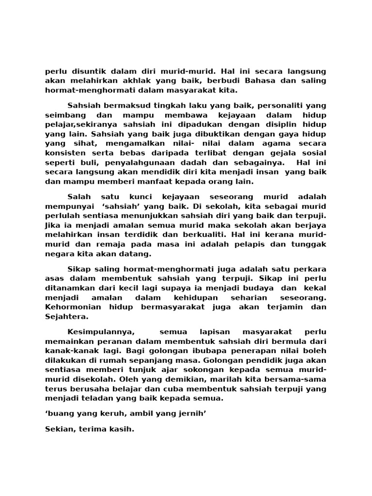 Memahami Duta Sahsiah dalam Pendidikan | PDF