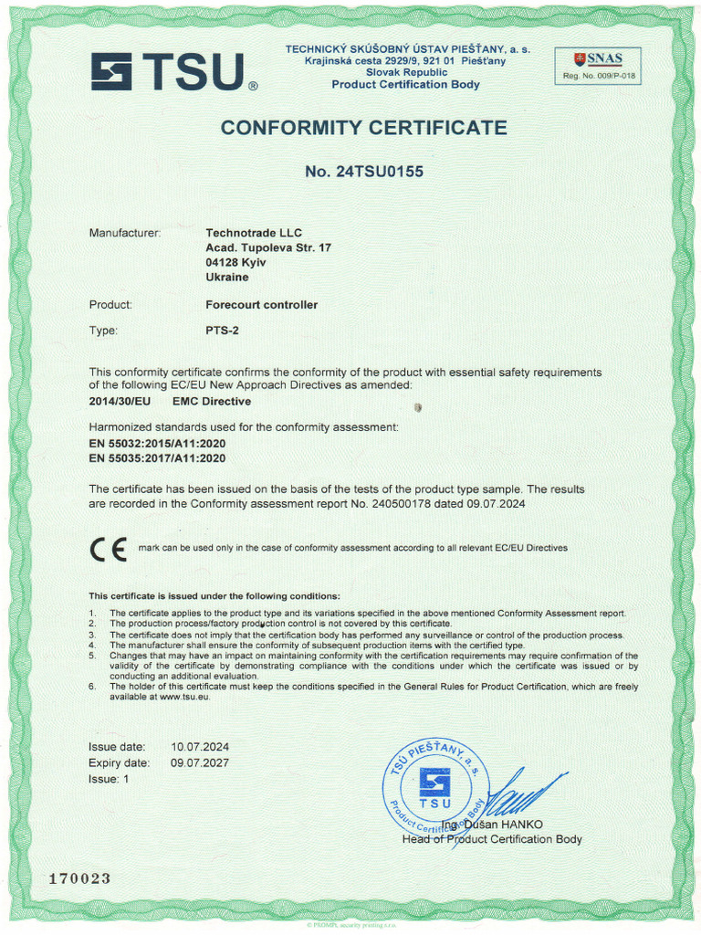 CE Conformity Certificate | PDF | Regulation