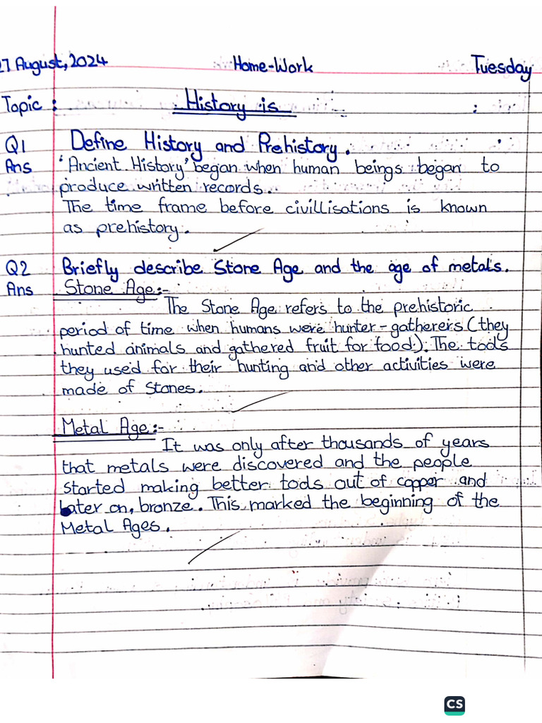 History Notebook Work Grade 6 | PDF