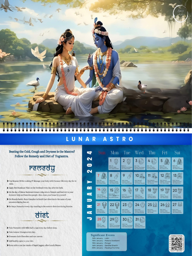 Lunar Astro Calendar 2024 - Compressed | PDF