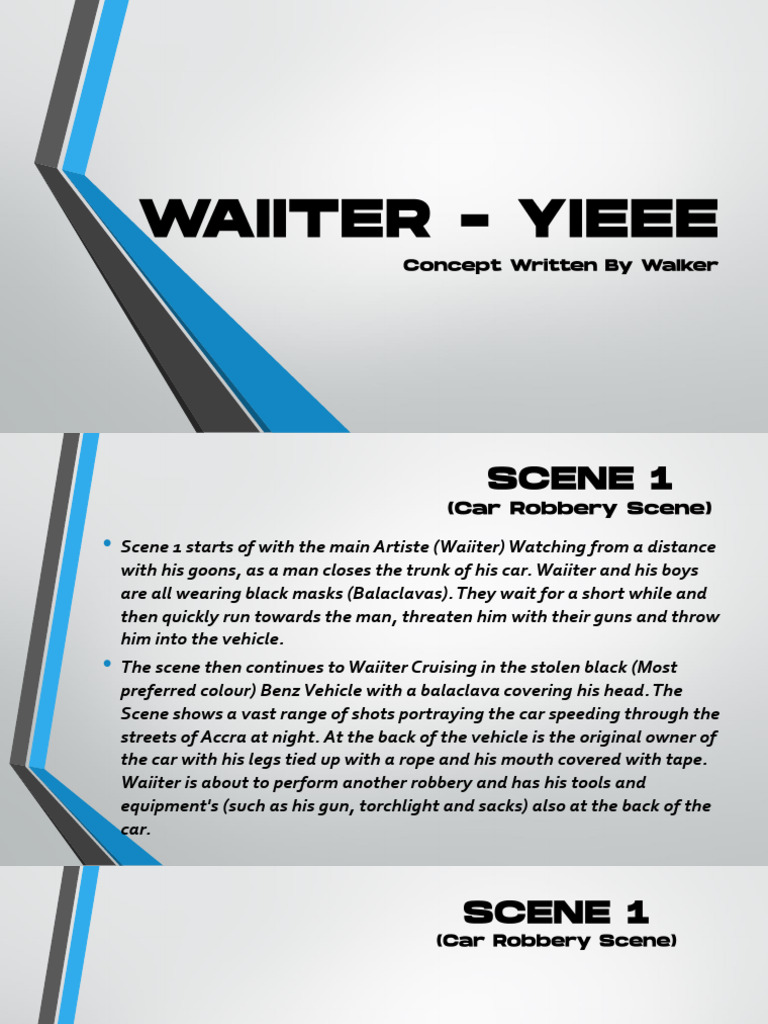 Waiiter - Yieee (Video Concept) | PDF | Car