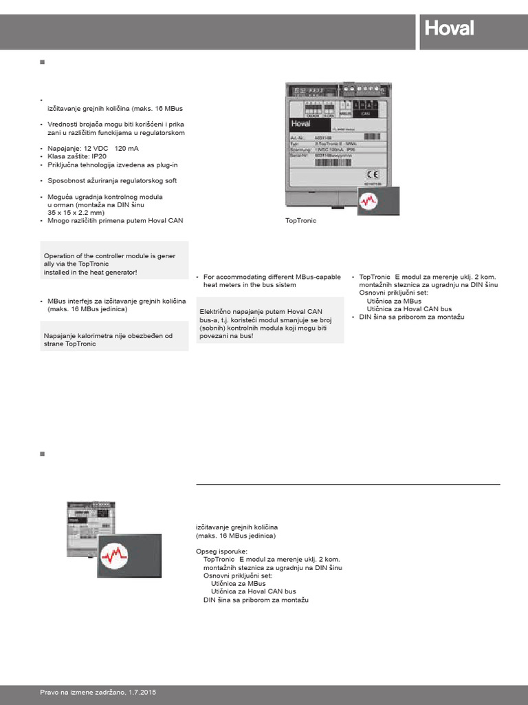 TopTronic E - Modul Za Merenje | PDF