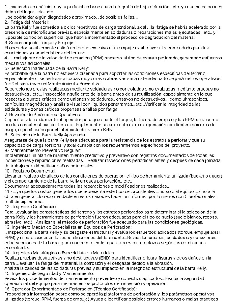 Diagnóstico de Fallas en Barras Kelly | PDF | Fatiga (material ...