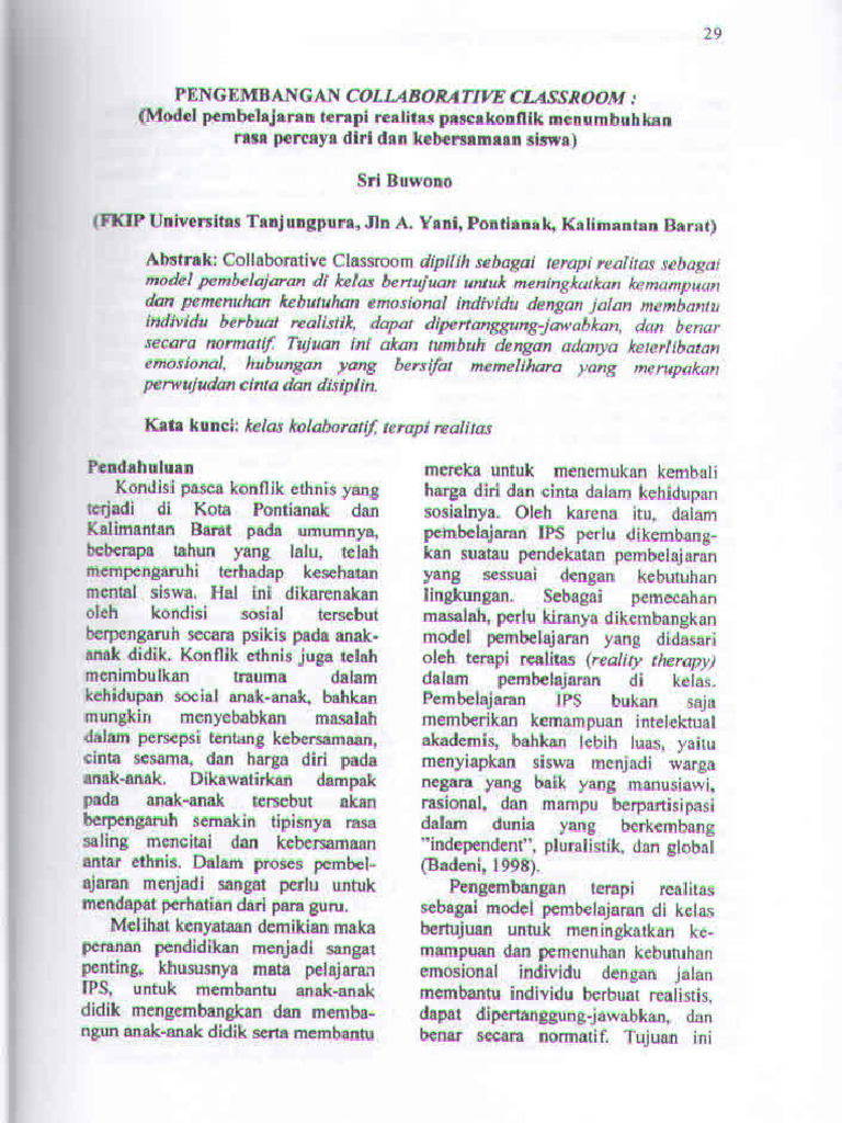 Pengembangan Collaborative Classroom Mod | PDF