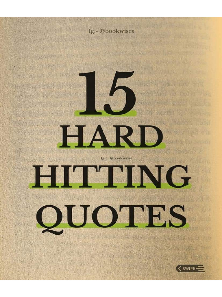 15 hard hitting quotes | PDF