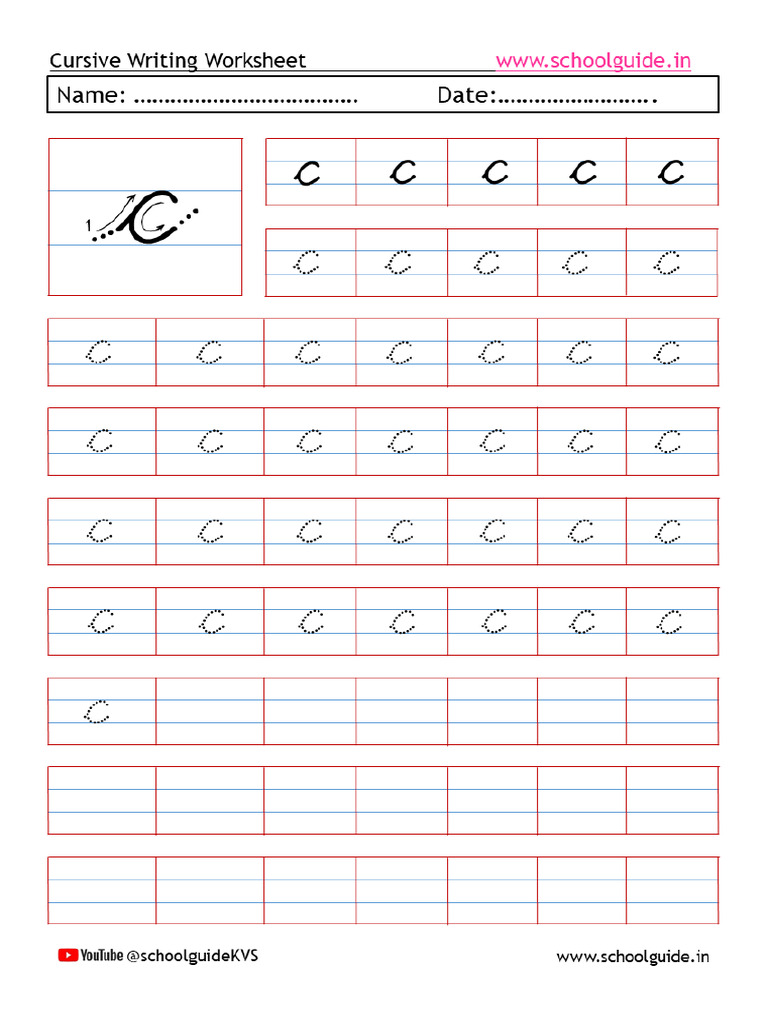 Cursive Letter Small C | PDF