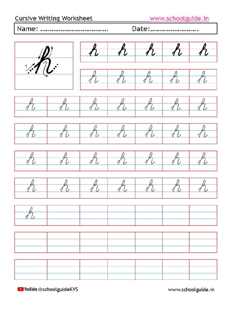 Cursive Letter Small H | PDF