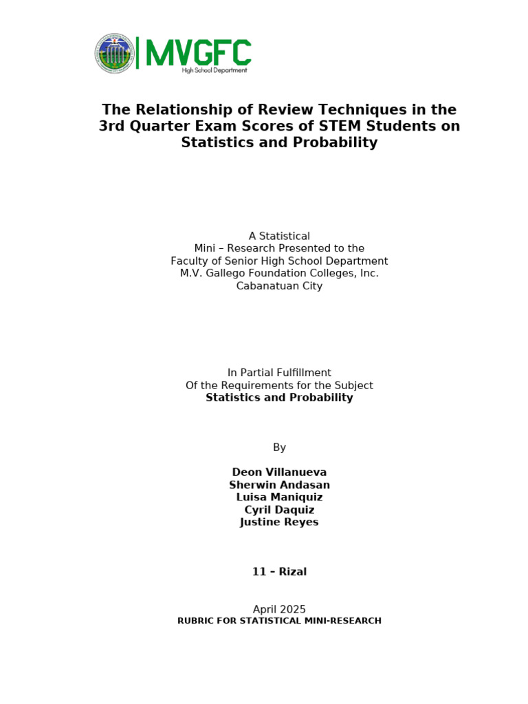 Title Page Ptask 2nd Quarter Rizal | PDF | Learning | Cognition