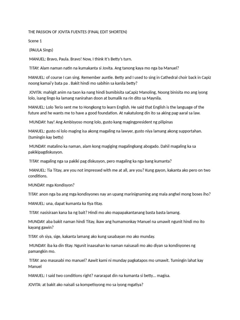 Final Edited Script | PDF