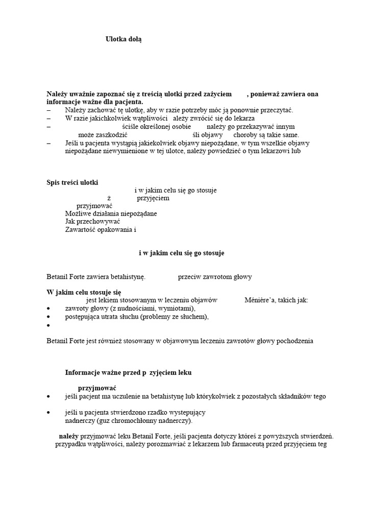 Betanil Forte - Ulotka25 | PDF