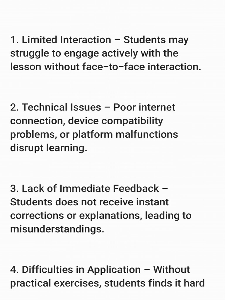 Problems Encountered During The Lesson | PDF