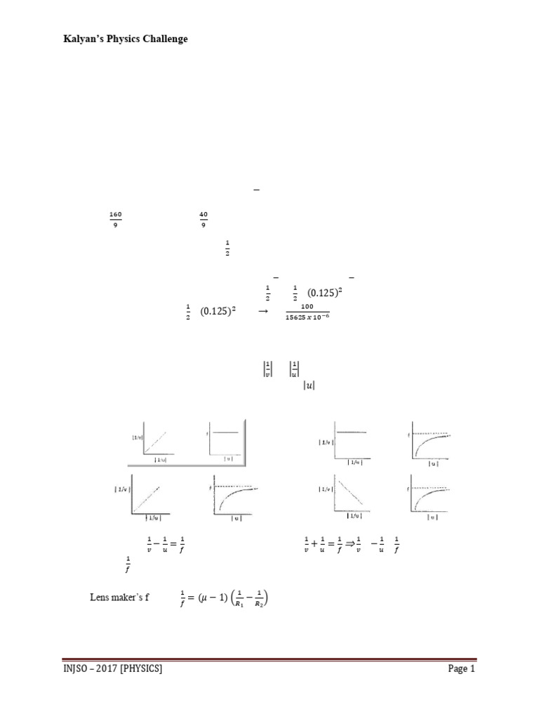 INJSO 2017 SolutiON | PDF | Electronvolt | Waves
