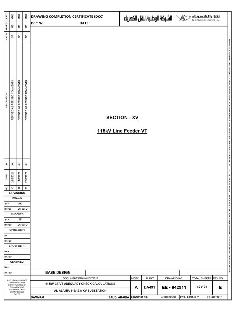 extracted pages 115KV GIS CT-VT Sizing Calculation_Rev.E-3 | PDF ...