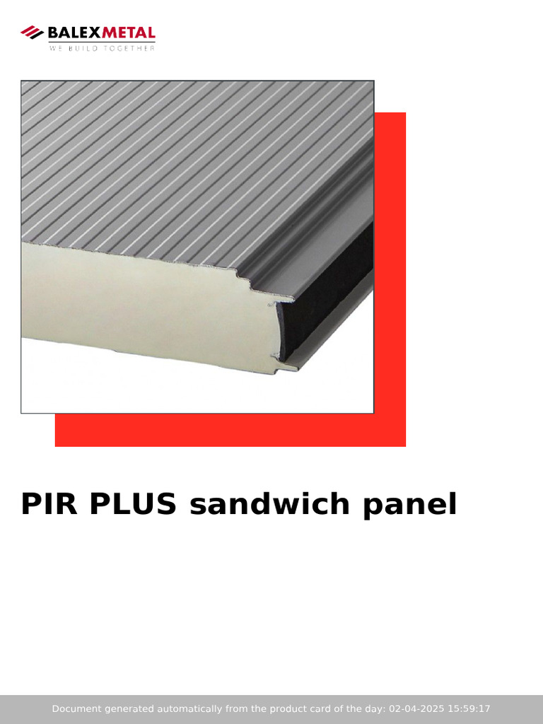 BALEX Pu W Plus Wall Sandwich Panel Polyurethane Core With Concealed ...