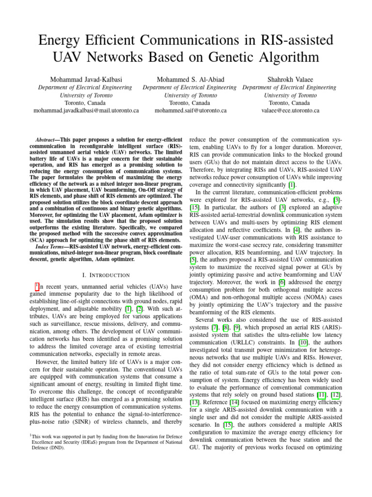 Energy Efficient Genetic Algorithm | PDF | Unmanned Aerial Vehicle | Mathematical Optimization
