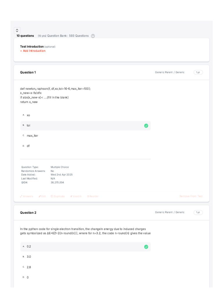 ClassMarker - CME 2025_S5 | PDF | Multiple Choice | Python (Programming ...