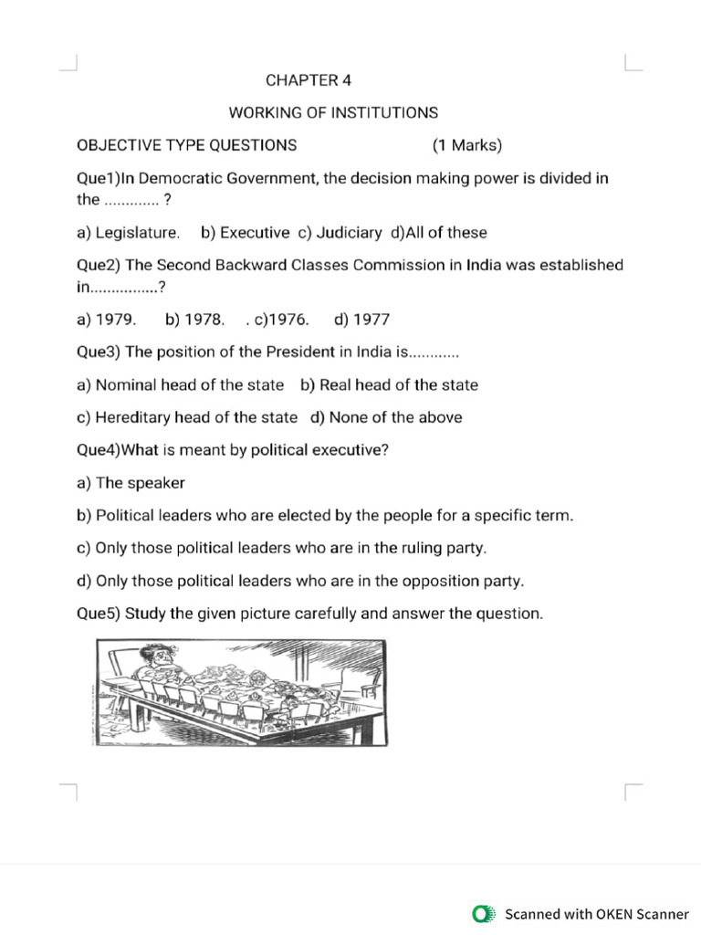 Class 9 Working of Institutions | PDF