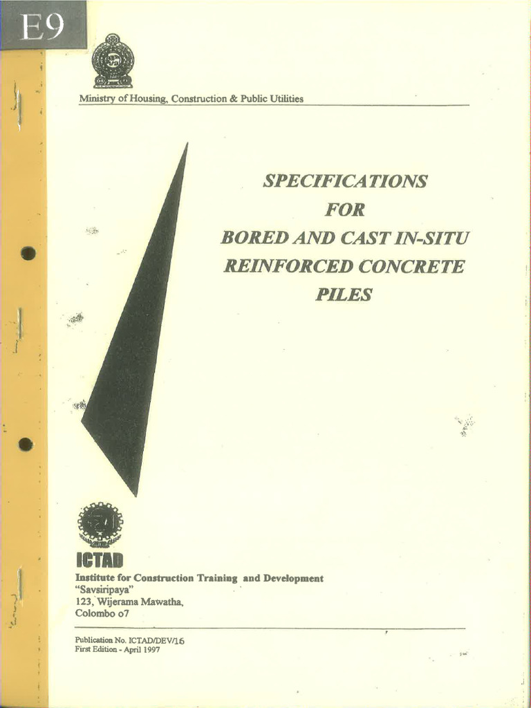 Specification For Bored and Insitu RF Cob Pile | PDF