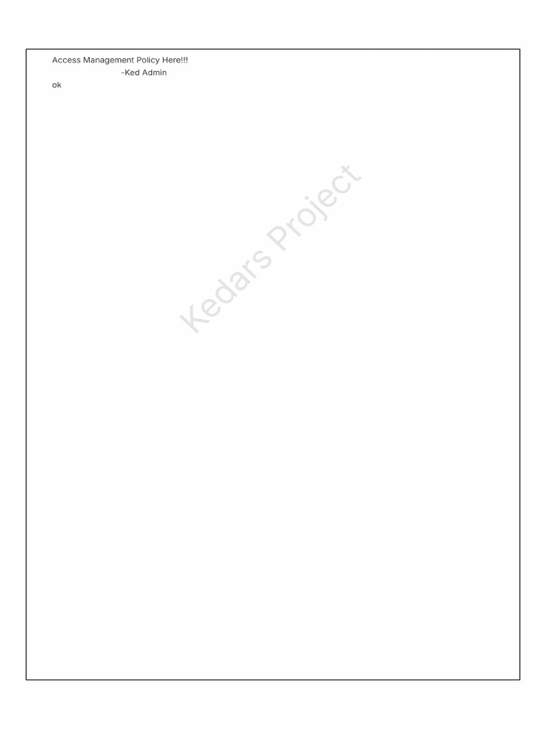 Access Management | PDF