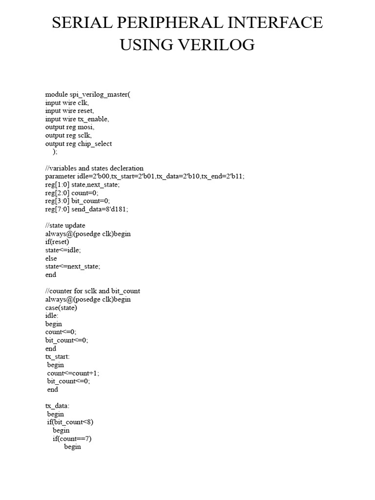 SPI Using Verilog 1744191828 | PDF | Computer Engineering | Computing