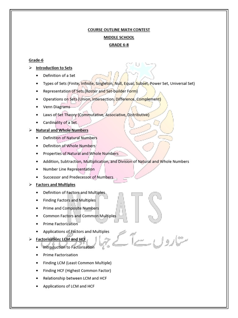 Math-MIddle, Grade 6-8 | PDF | Multiplication | Numbers